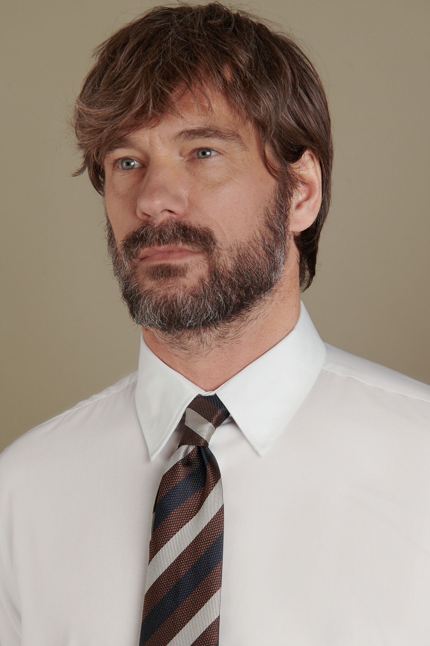 Camicia classica bianca uomo collo Italiano tinta unita | Doppelganger ...