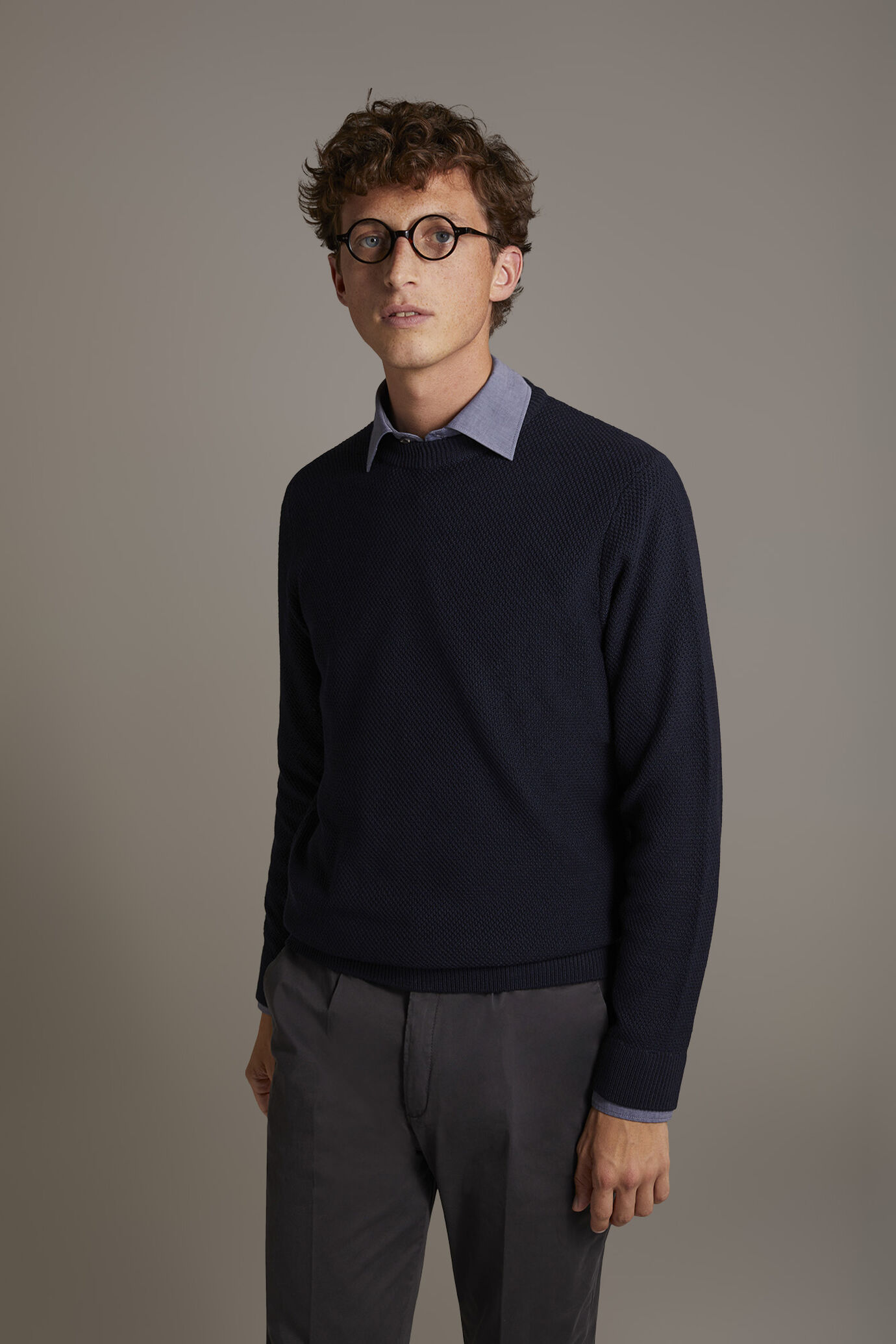 Maglia girocollo misto lana | Doppelganger | Maglie Uomo Online