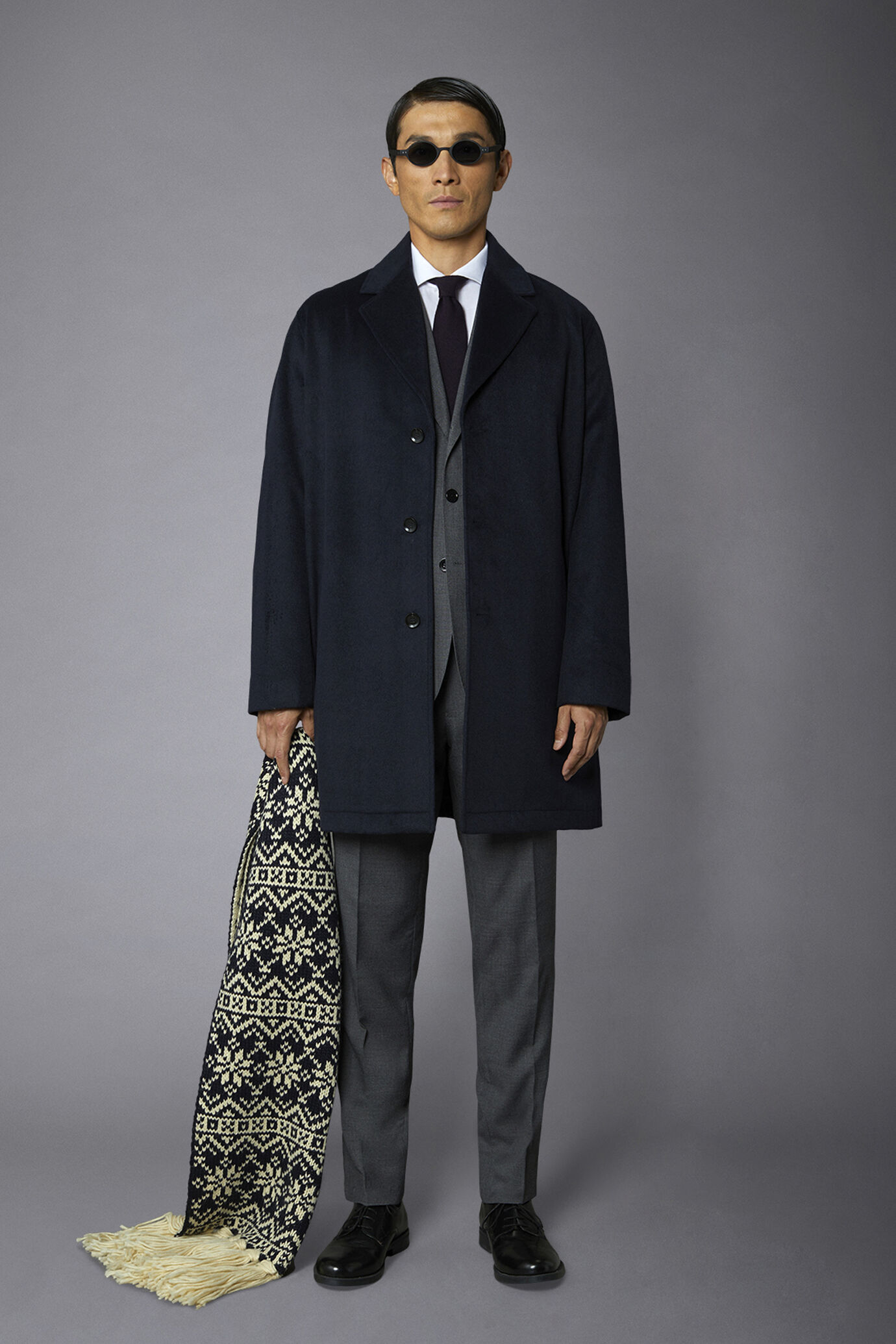 Men's classic single-breasted wool blend coat | Doppelganger ...