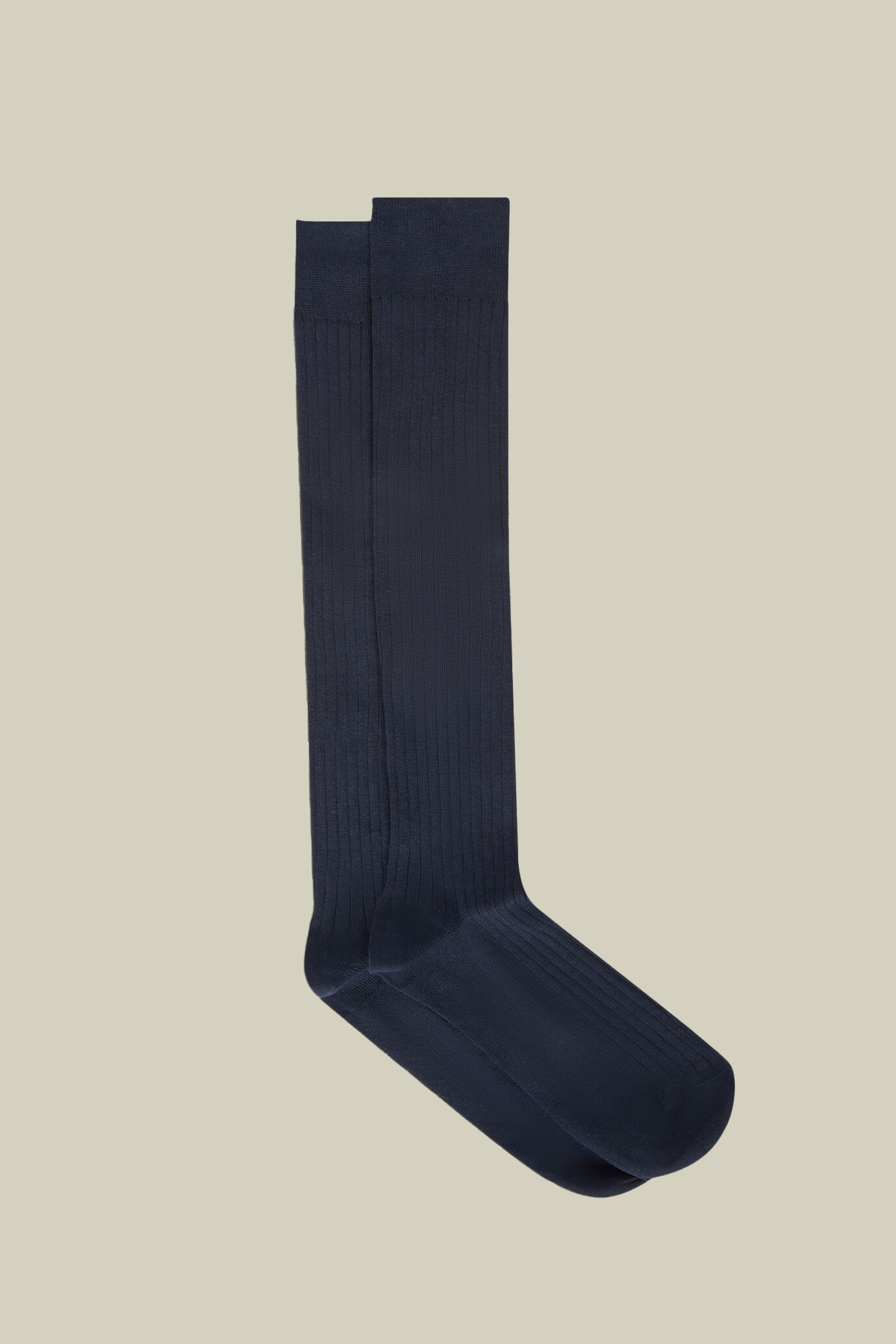 Men's long socks in a plain ribbed knit, made in Italy | Doppelganger ...