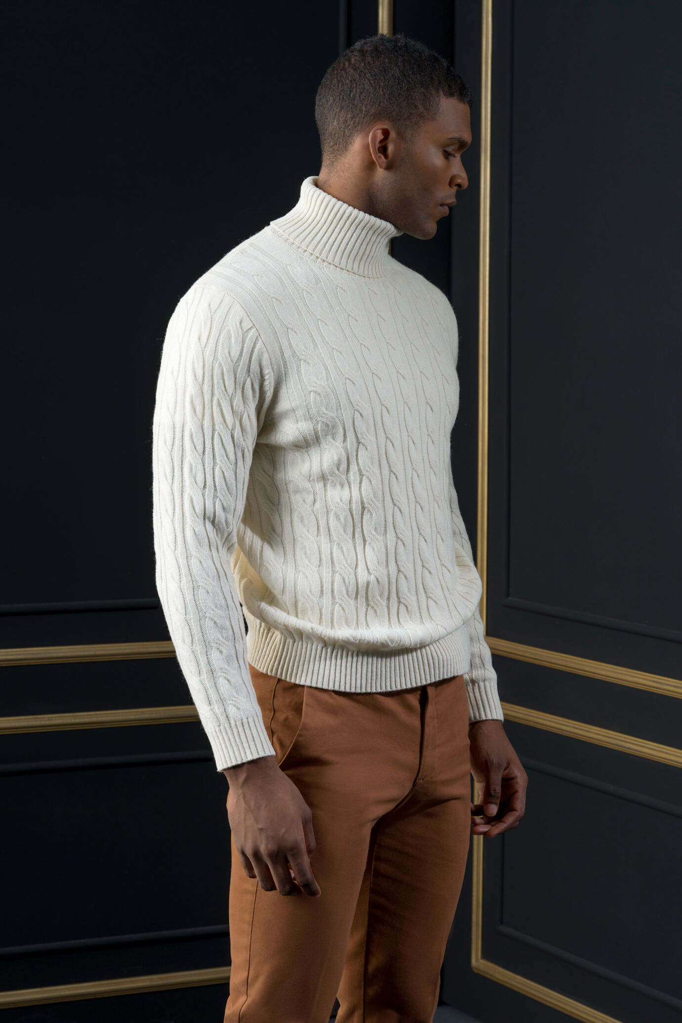 Turtle neck sweater with ribs | Doppelganger | Sweaters Men’s Online