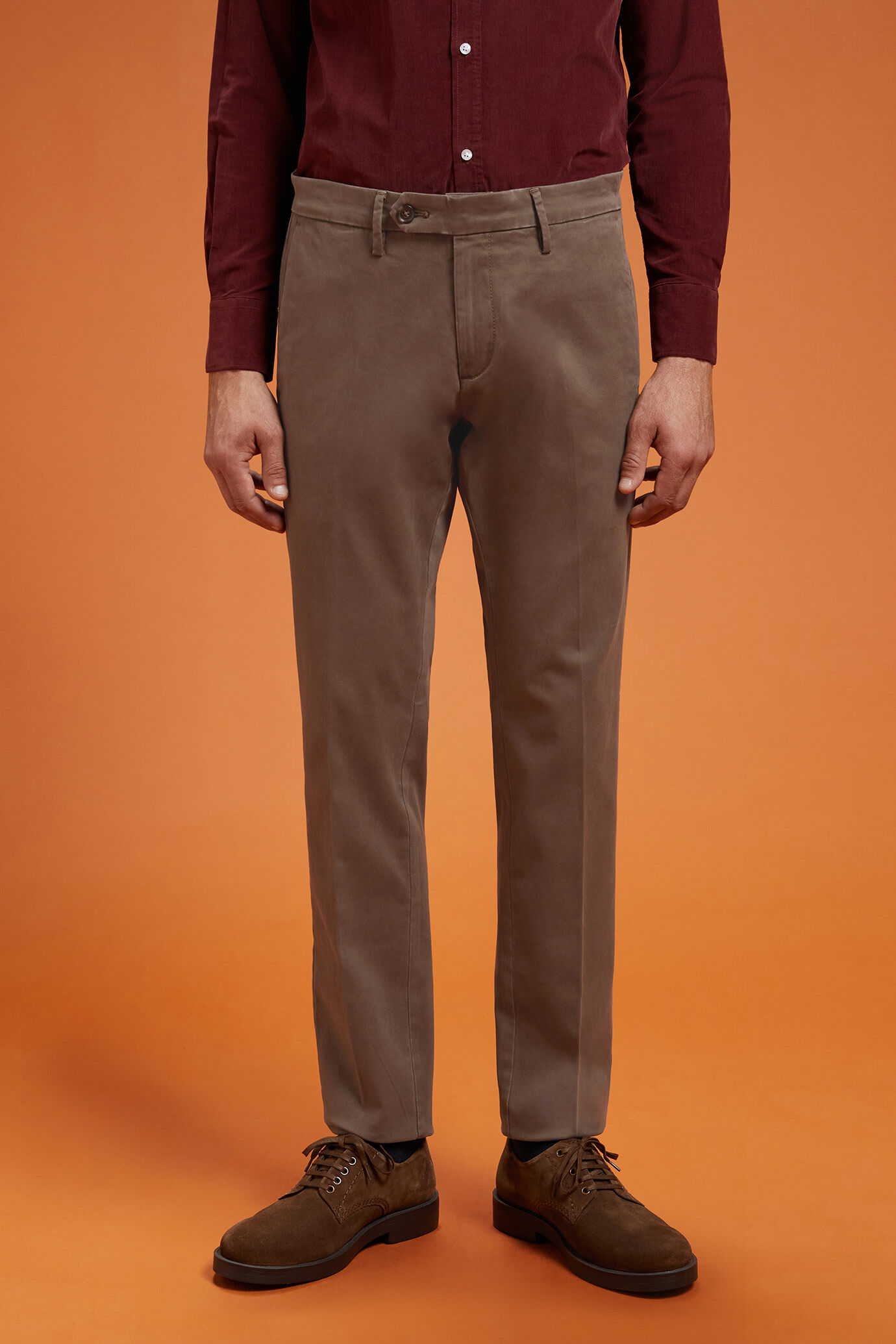 Pantalone classico uomo chino in twill perfect fit | Doppelganger ...