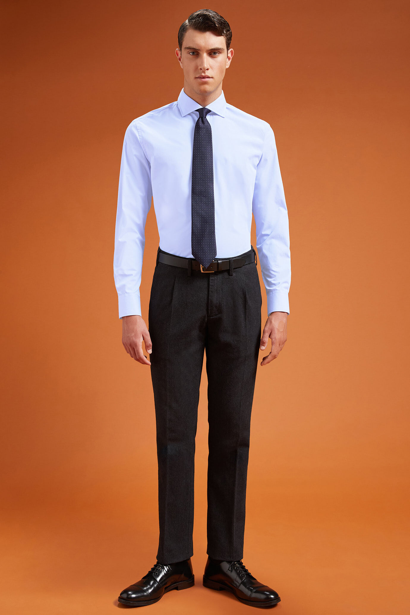 Chemise classique col français homme uni | Doppelganger | Chemises Uomo ...