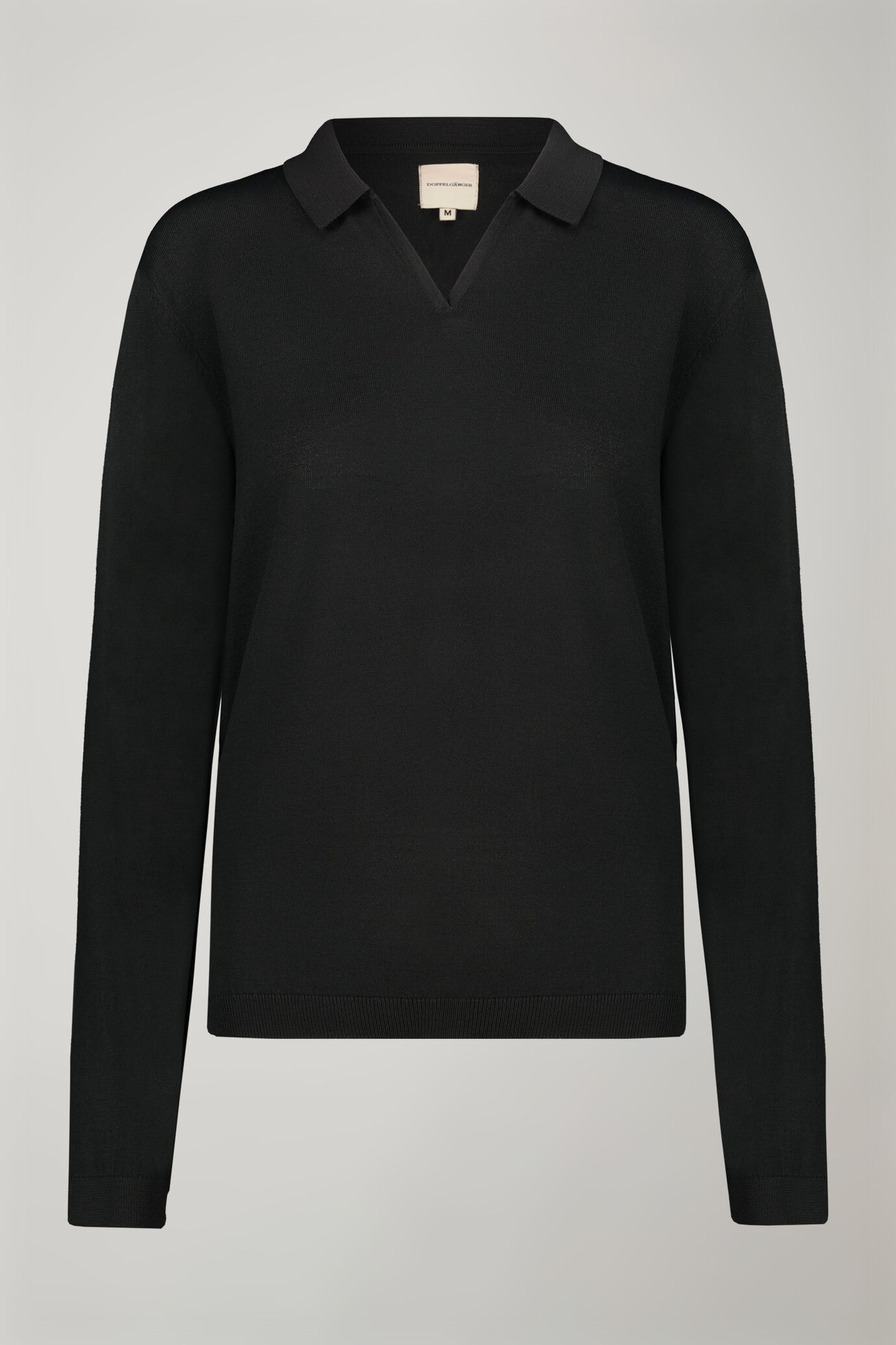 Polo donna in maglia con manica lunga | Doppelganger | Maglie Donna Online
