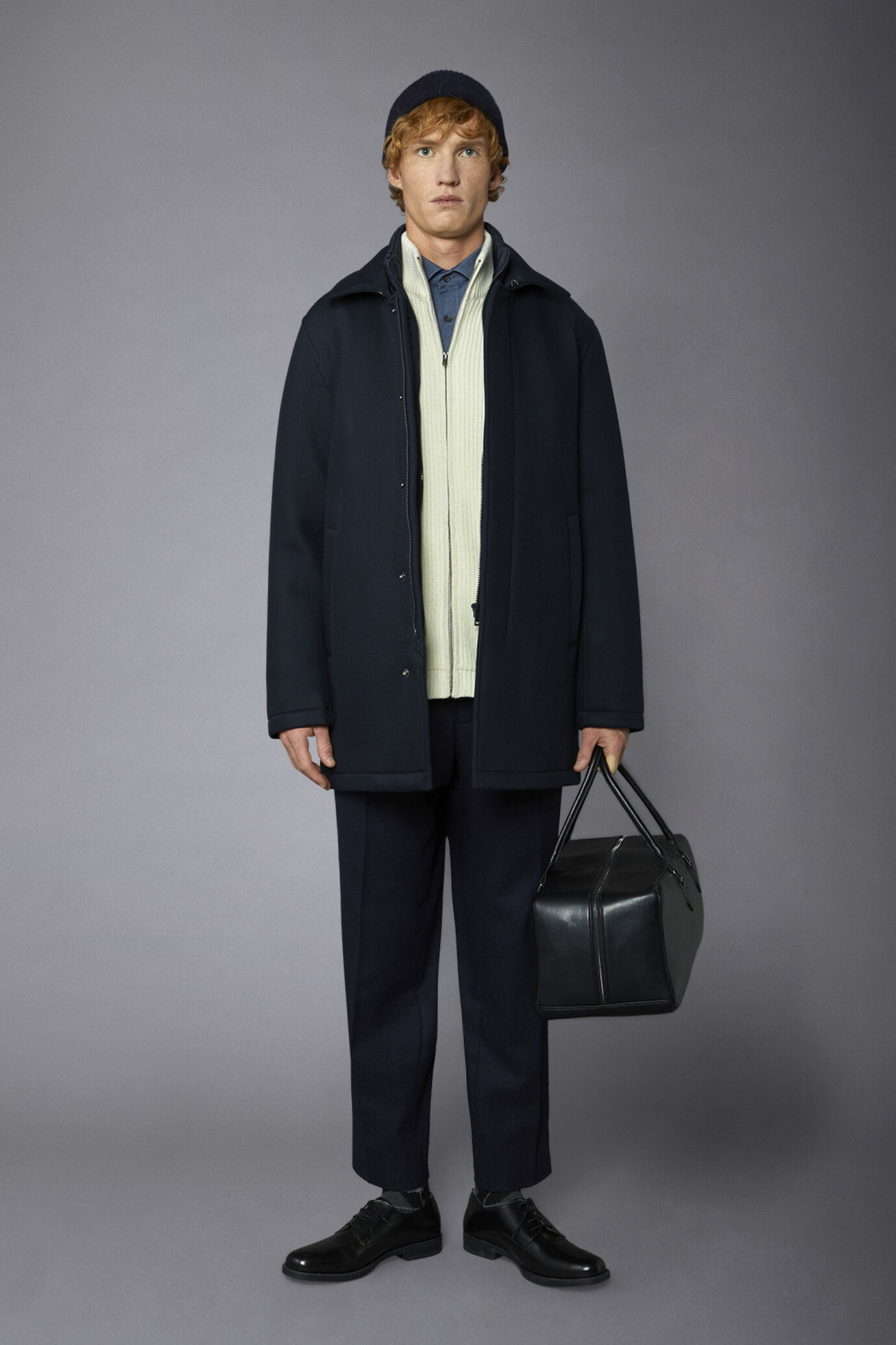 Men's twill construction padded coat with detachable bib | Doppelganger ...