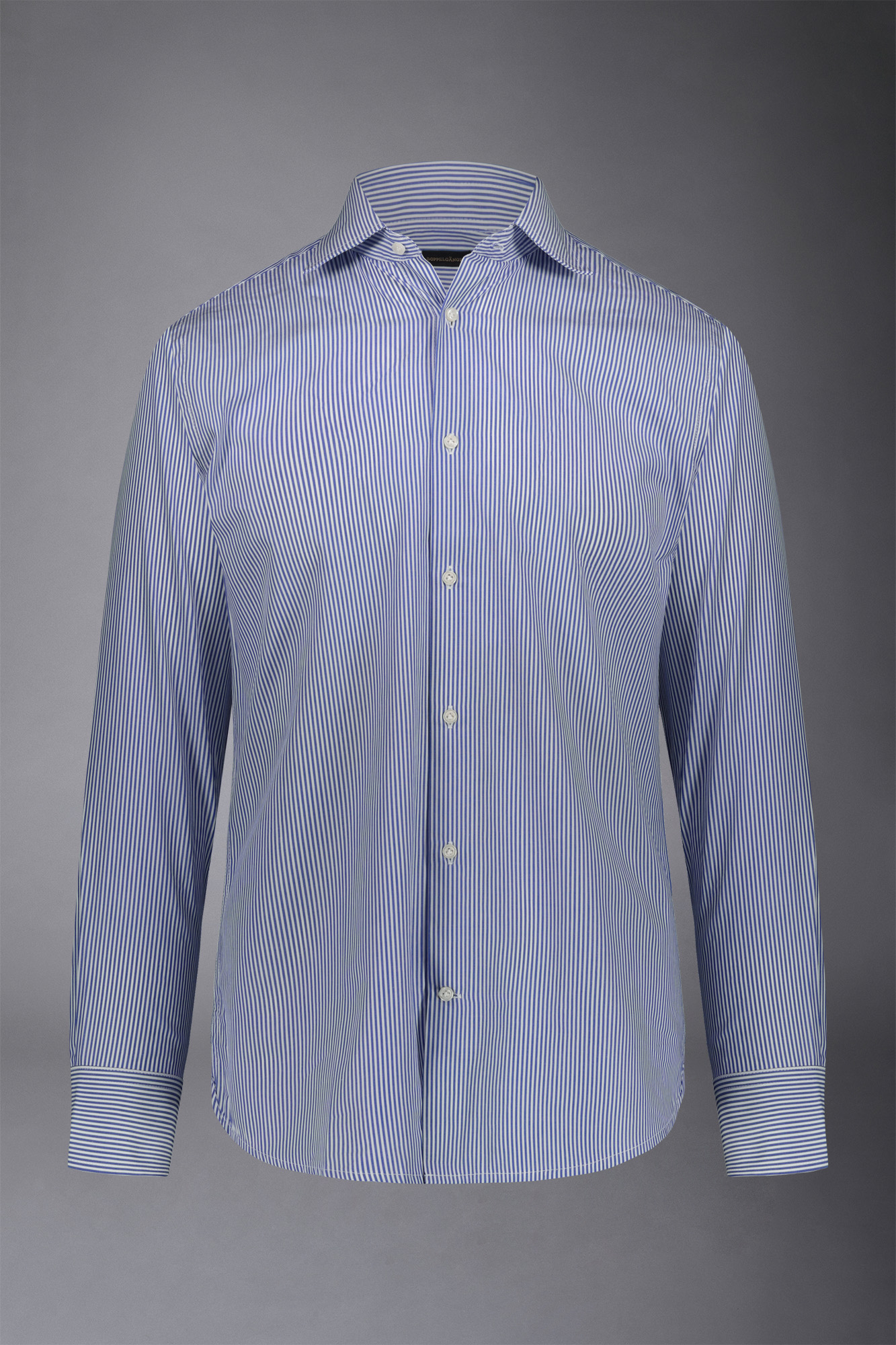 Men's striped classic french collar shirt regular fit | Doppelganger ...