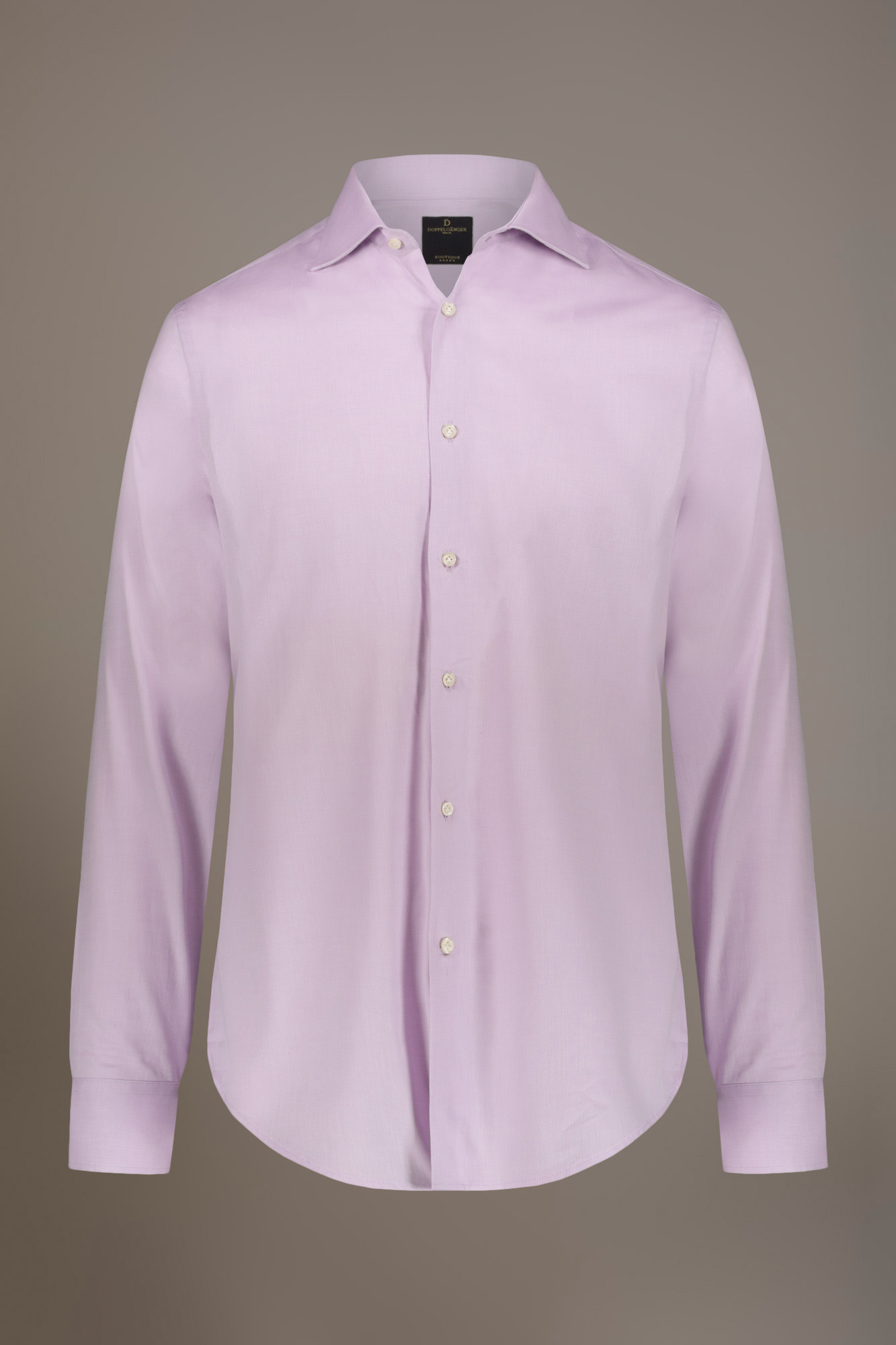 Camicia classica collo francese classic fit tessuto spigato ...