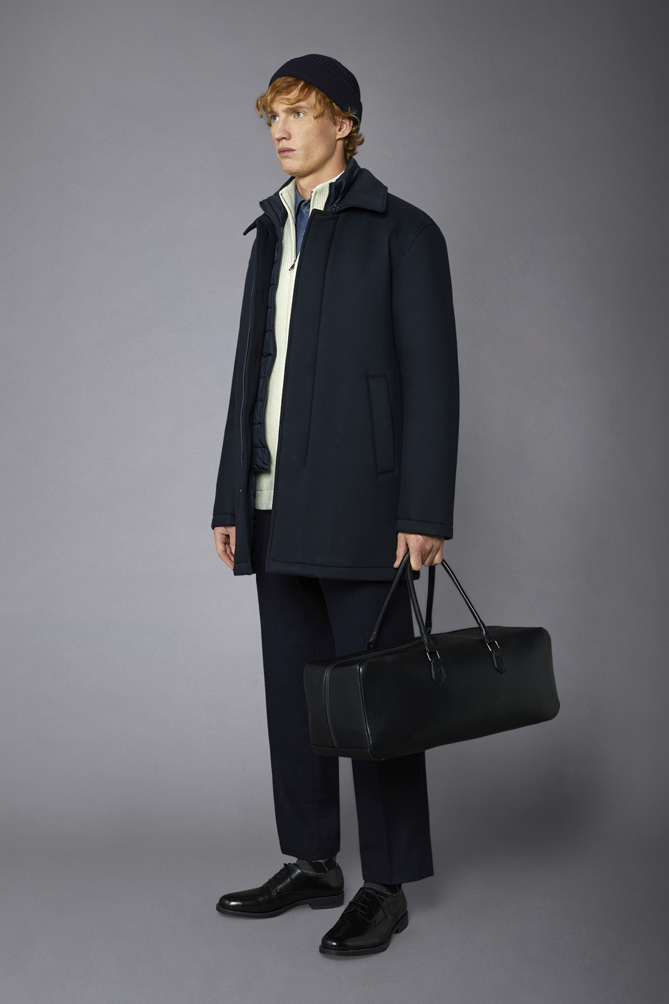 Men's twill construction padded coat with detachable bib | Doppelganger ...