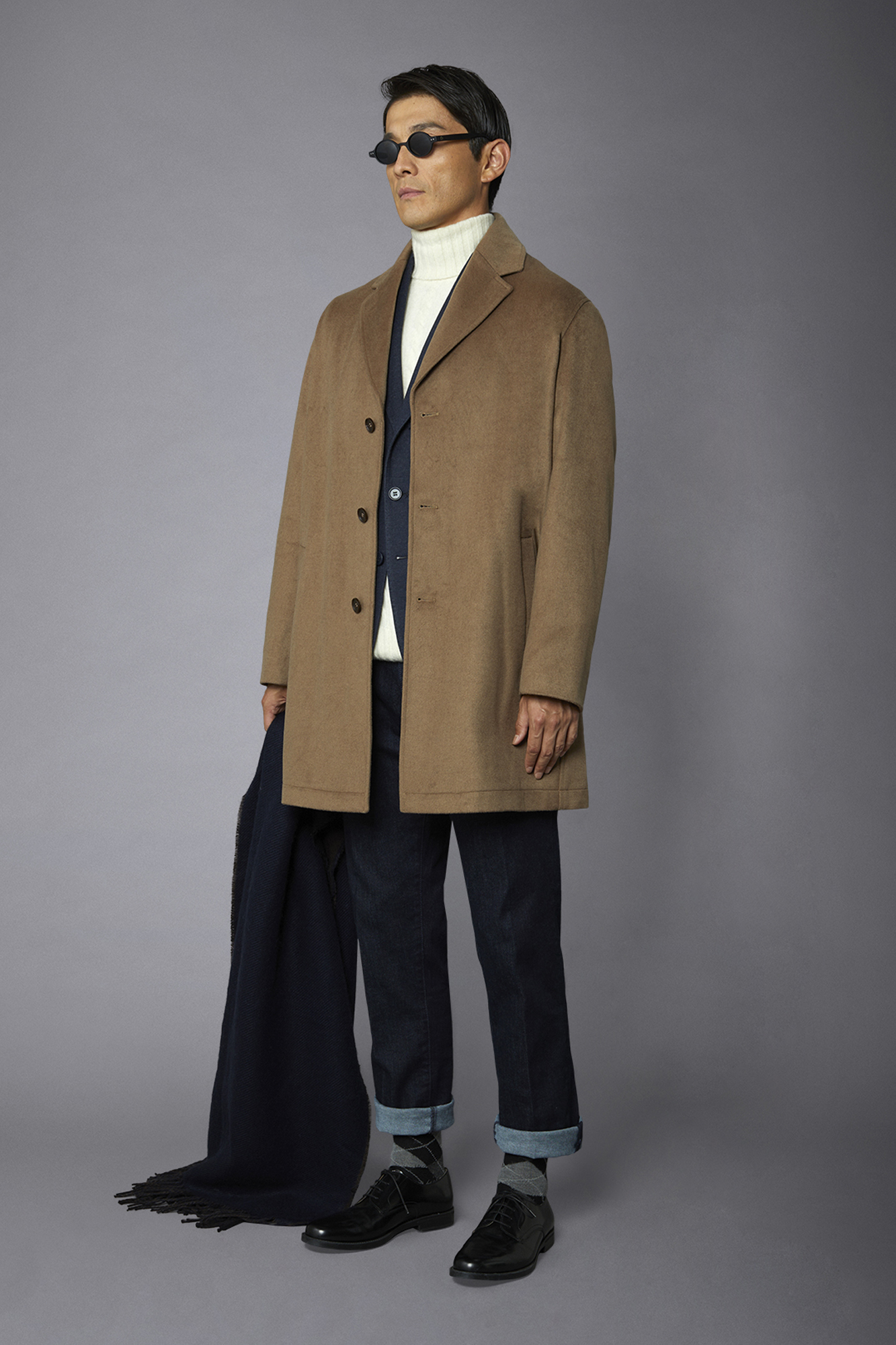 Men's classic single-breasted wool blend coat | Doppelganger | Men's Coats