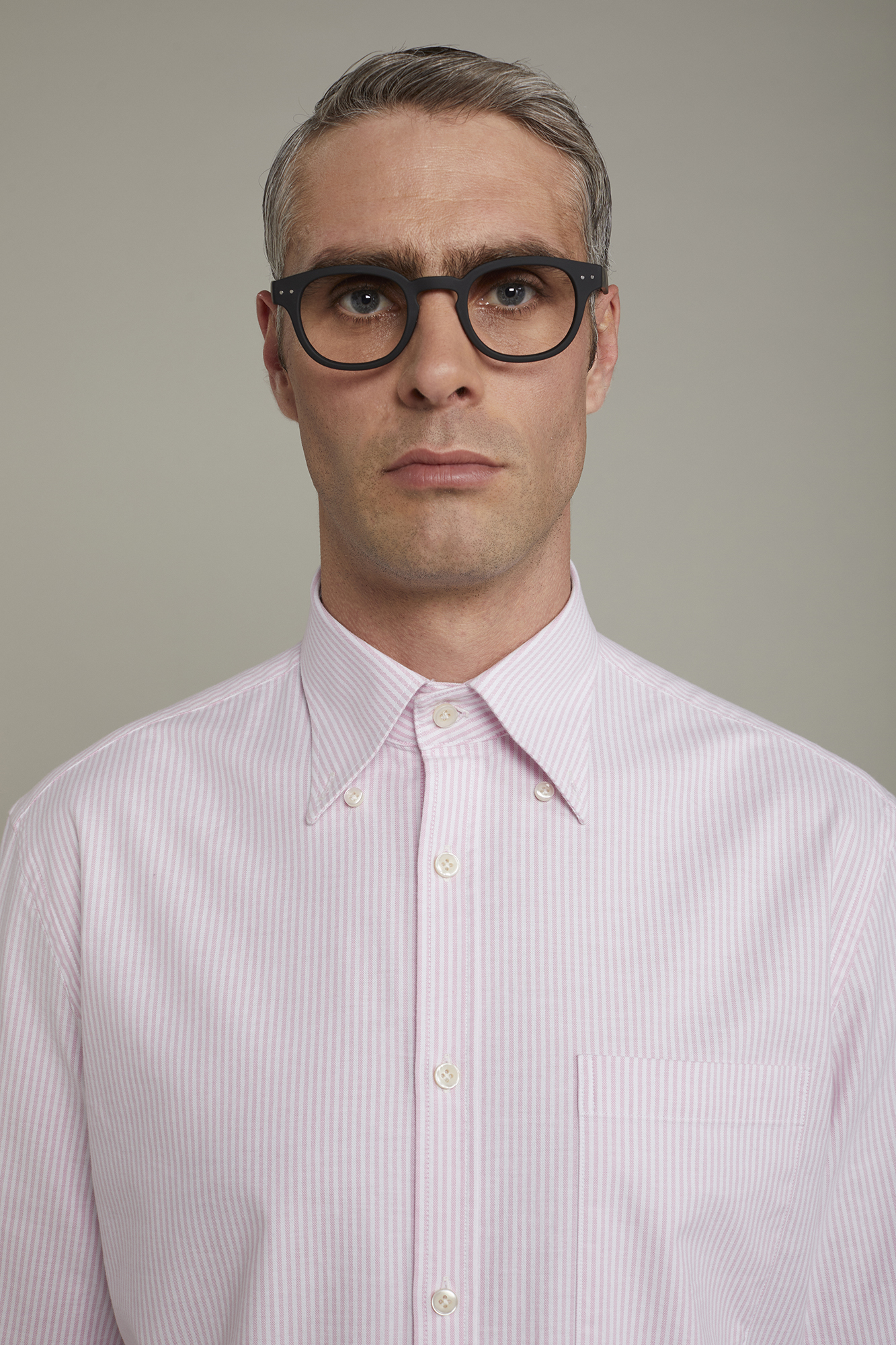 Chemise classique pour homme à col boutonné, tissu oxford rayé ultra ...