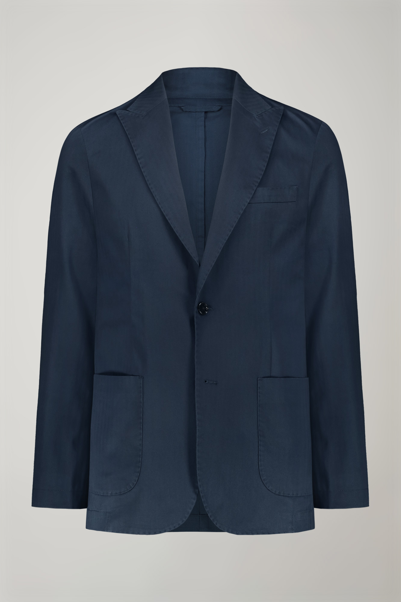 Men's Unlined single-breasted blazer with peak lapels, patch pockets ...