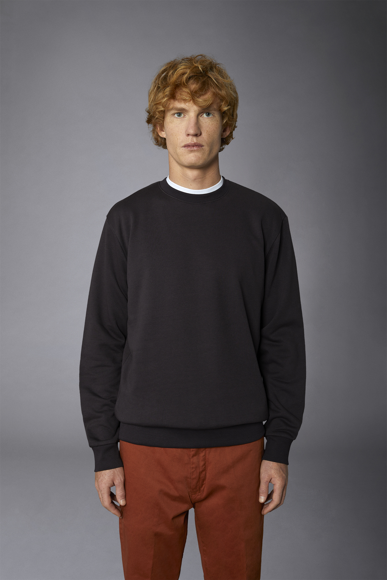 Felpa uomo girocollo in misto cotone lavato | Doppelganger | Maglie ... Felpa uomo girocollo in misto cotone lavato | Doppelganger | Maglie ...