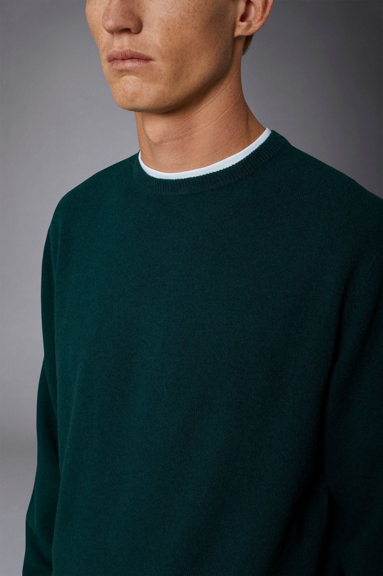 Pull à col ras du cou en laine d'agneau regular fit | Doppelganger ...