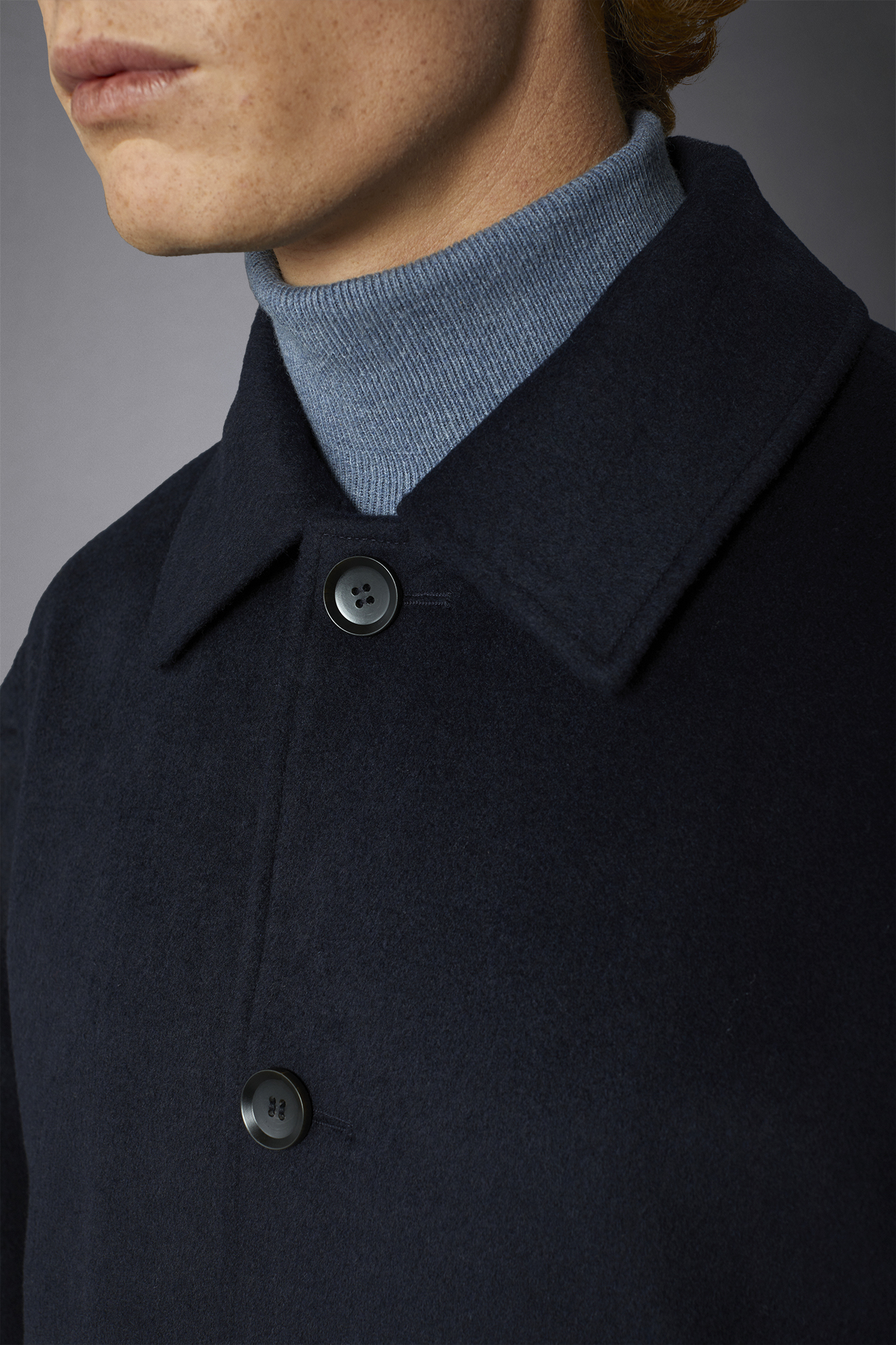 Men's single-breasted wool blend coat | Doppelganger | Men's Coats