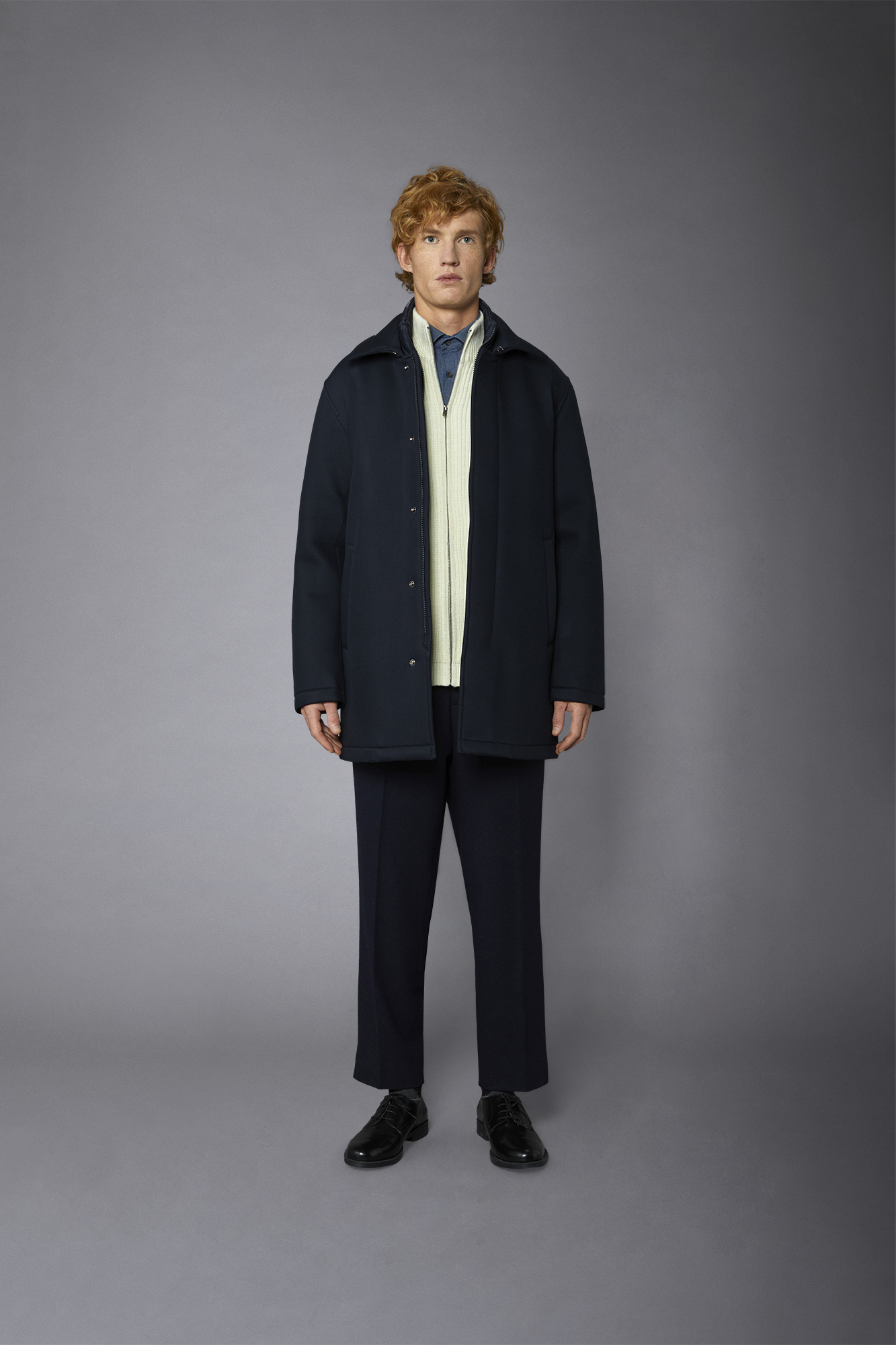 Mens twill construction padded coat with detachable bib | Doppelganger ...