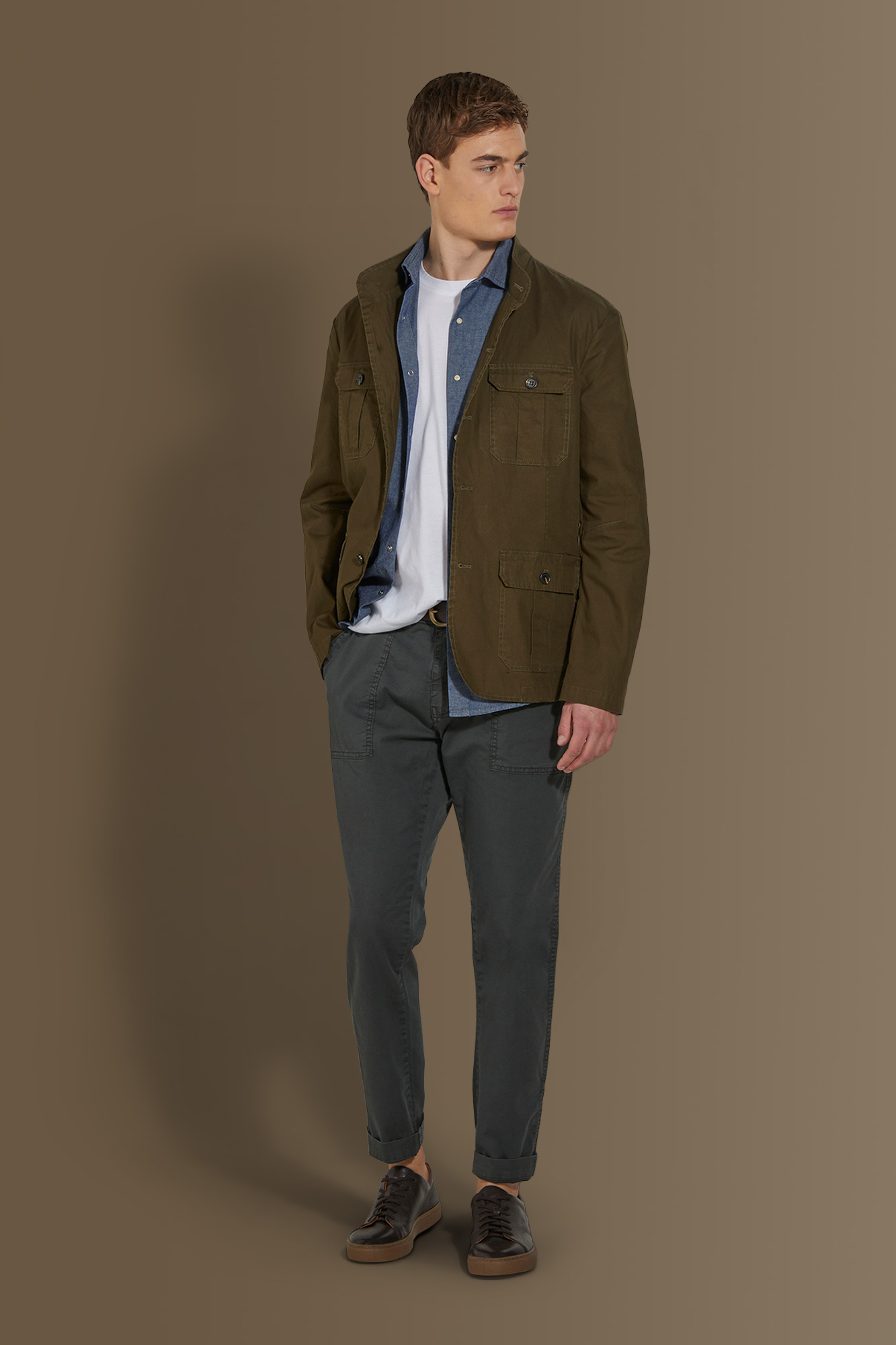 Fatigue trousers twill stretch construction | Doppelganger | Trousers