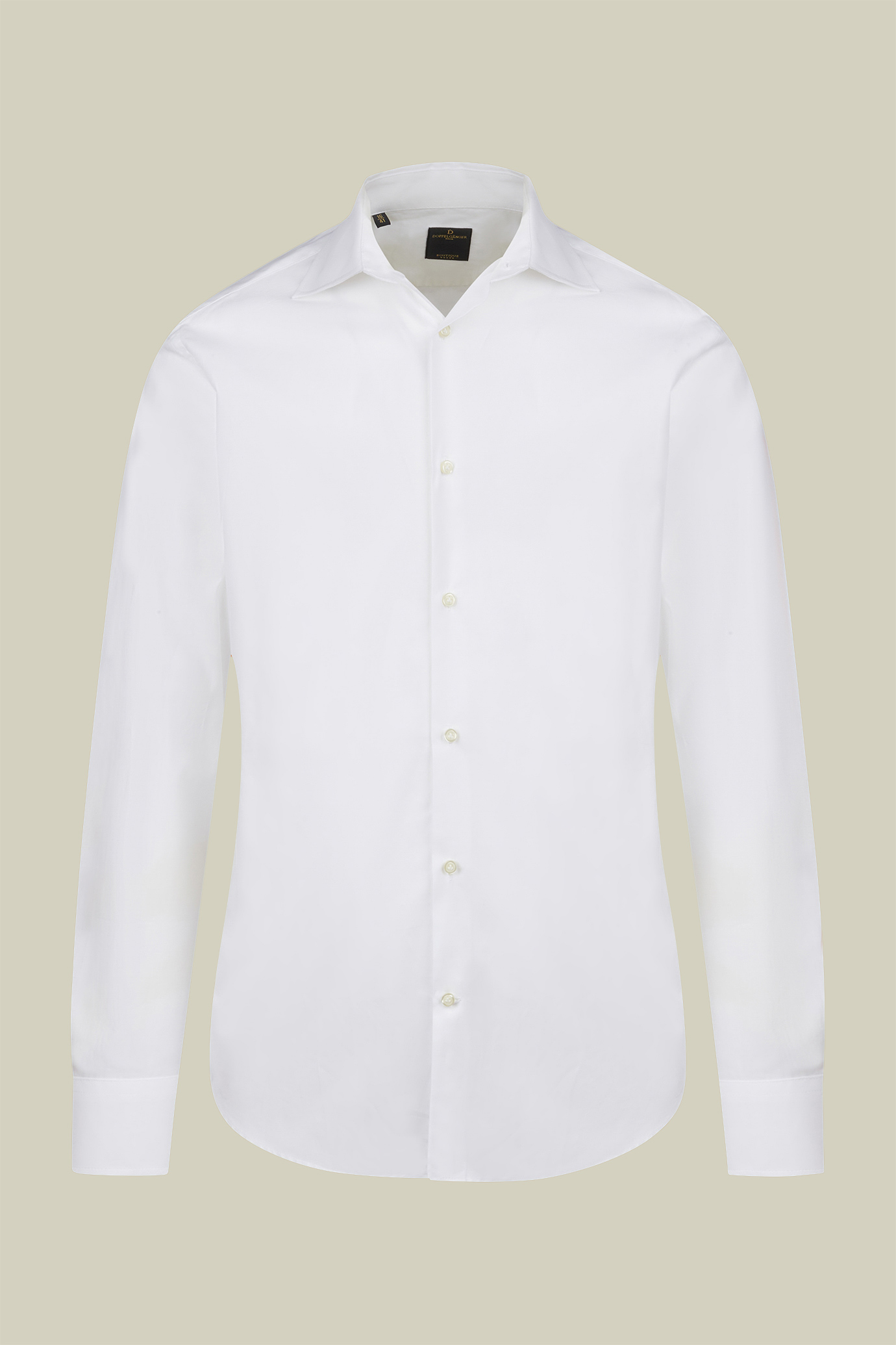 Chemise classique homme col français uni en twill | Doppelganger ...