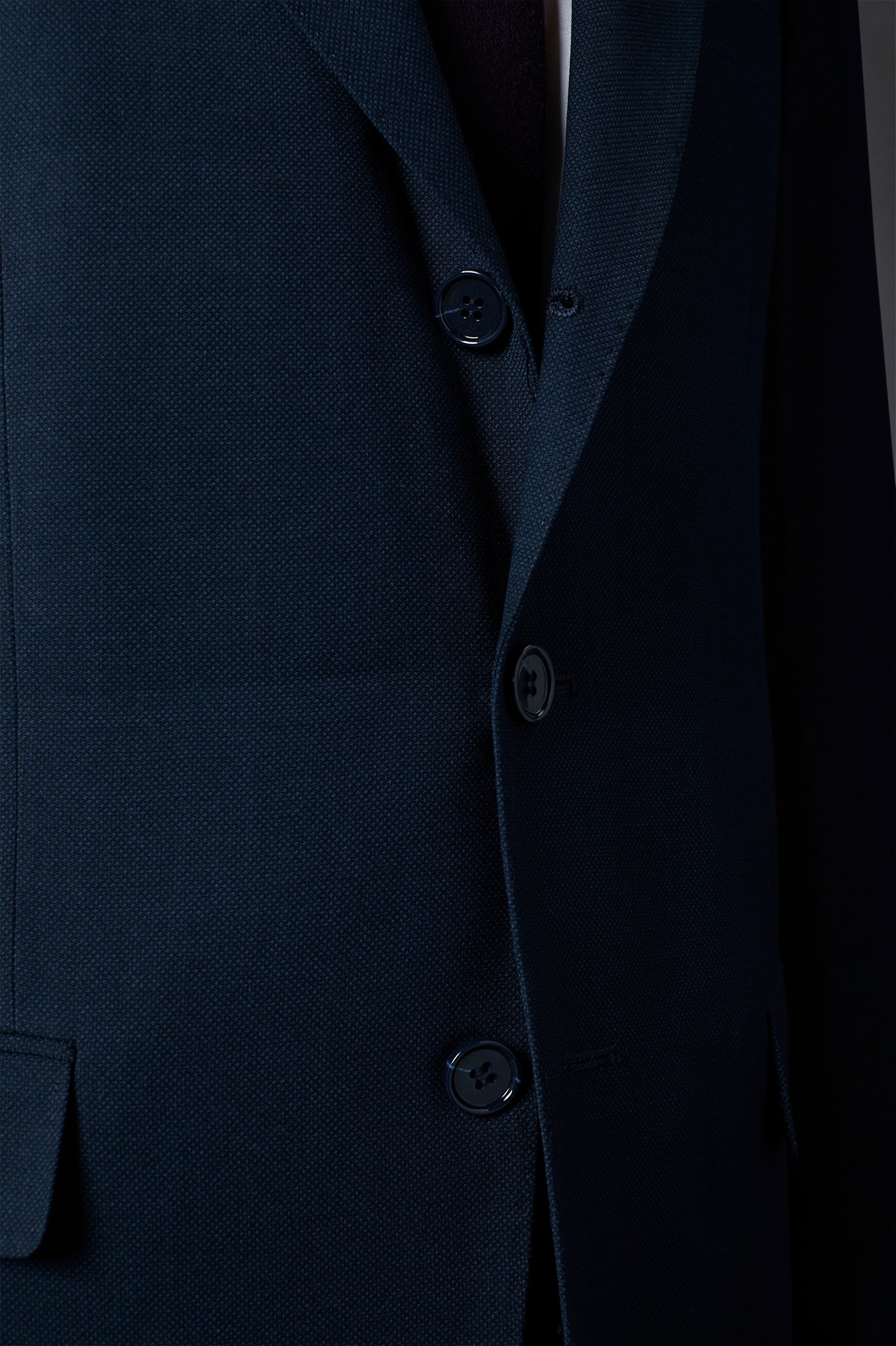 Mens single-breasted suit regular fit partridge eye fabric ...