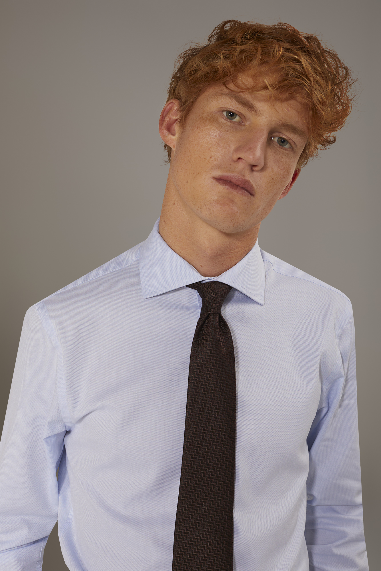 Chemise classique col français fit classique en tissu armure ...