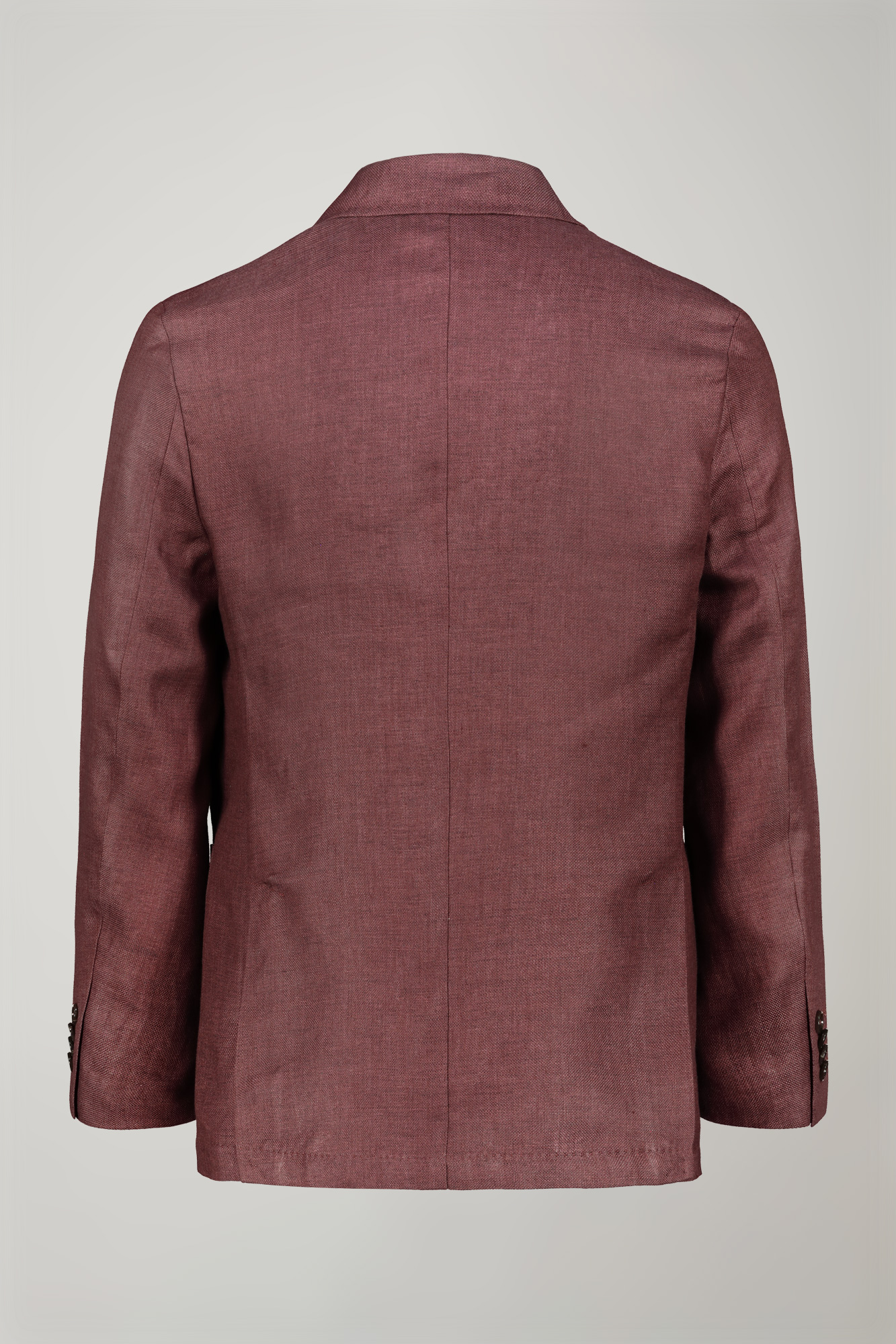 Men's unlined double-breasted blazer, patch pockets 100% linen regular ...