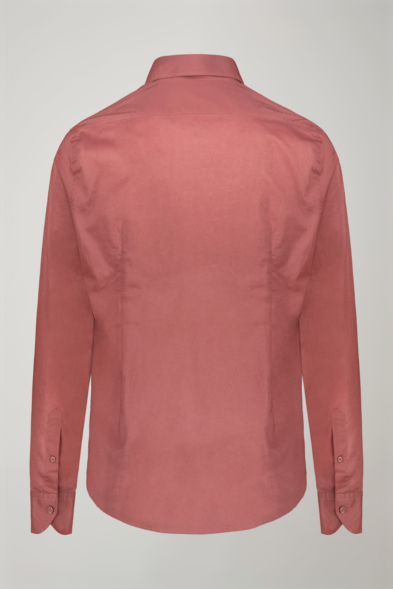 Camicia casual uomo collo classico 100% cotone tessuto mussola tinta ...