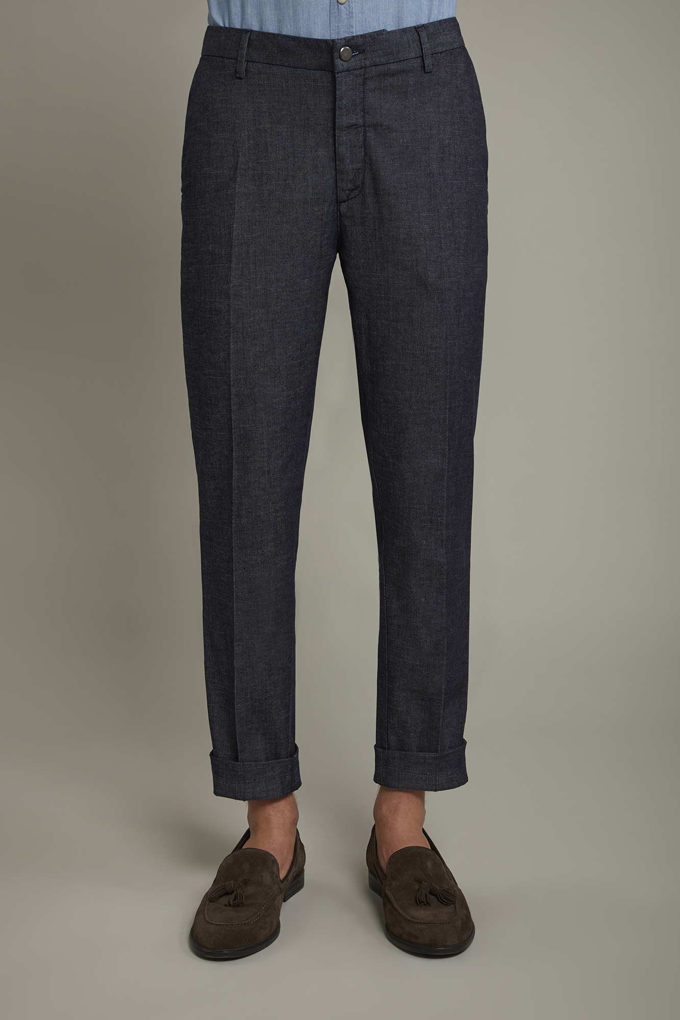 Pantalon homme classique en chambray coupe régulière | Doppelganger ...