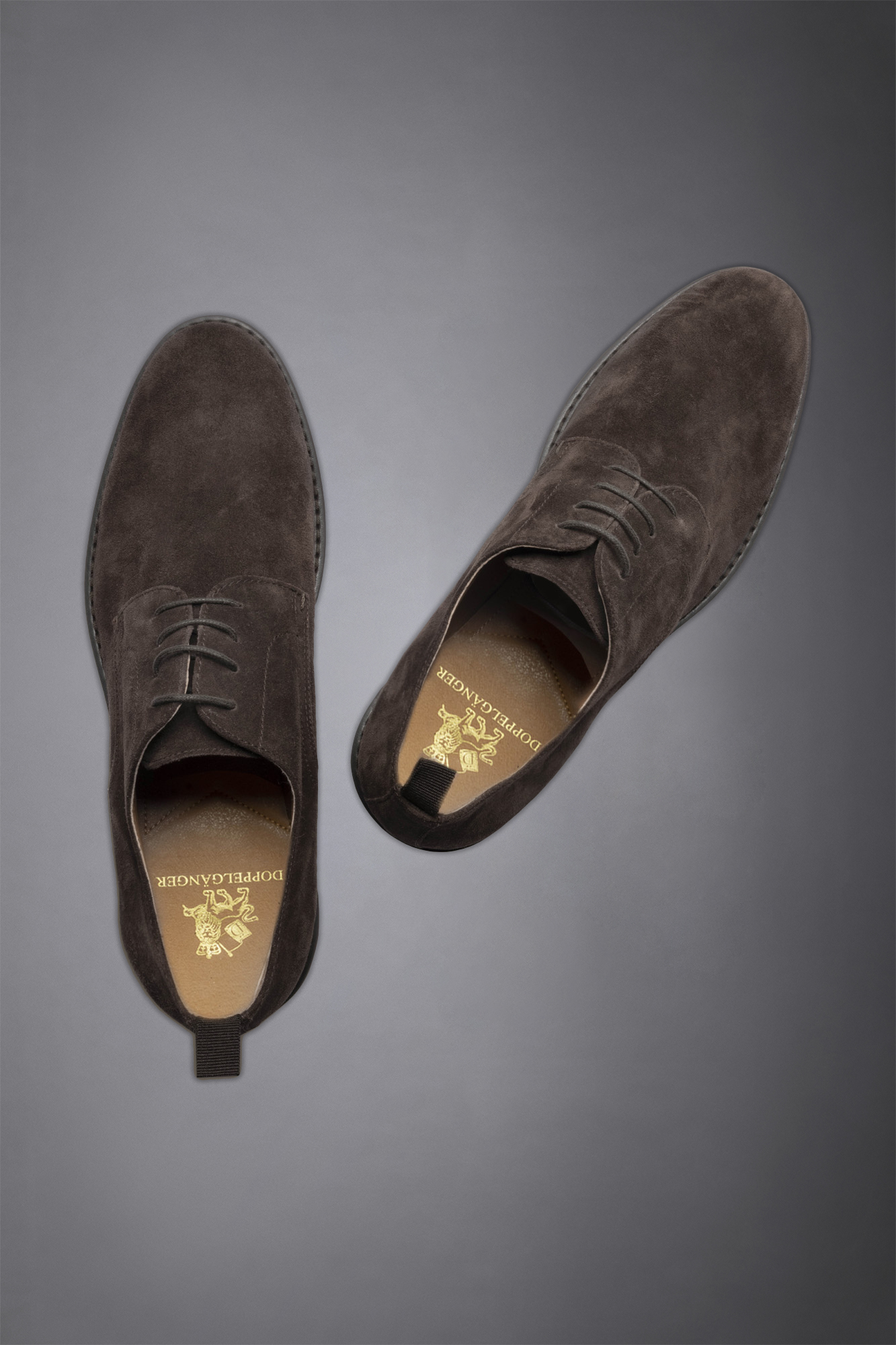 Scarpa derby 100% pelle scamosciata con suola in gomma | Doppelganger ...