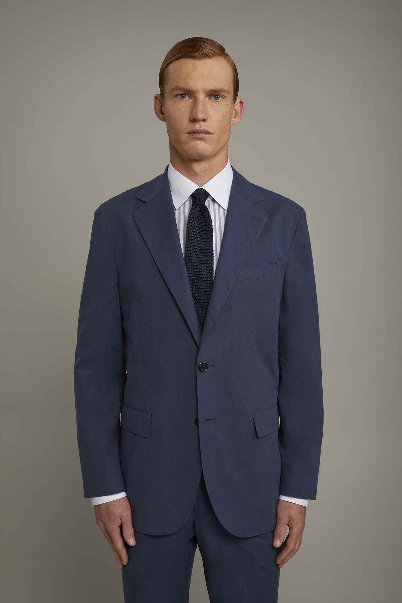 Men’s unlined single-breasted blazer with flap pockets in flamed effect ...