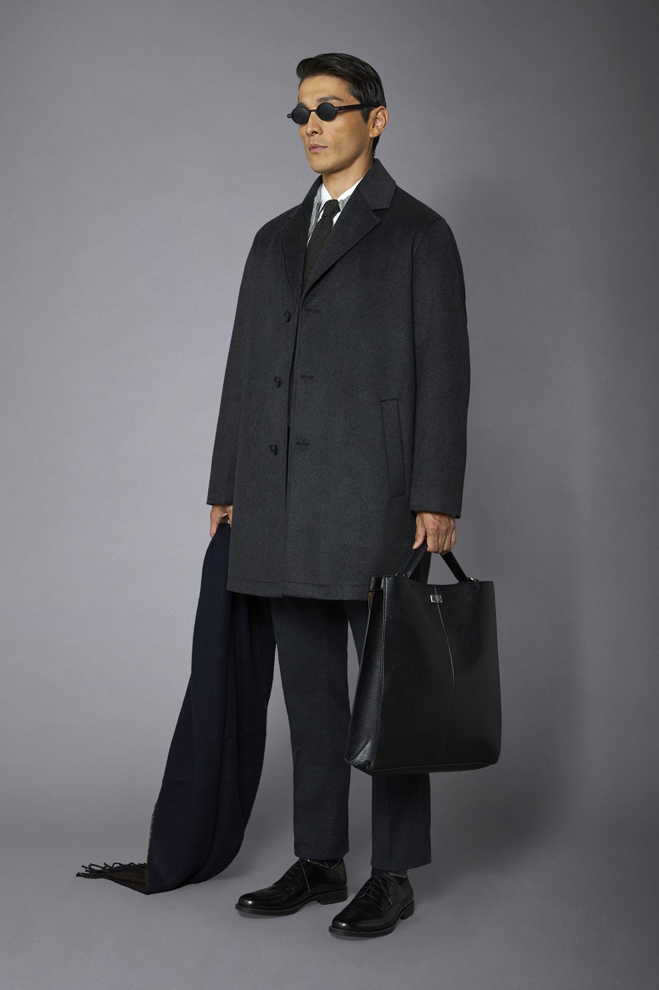 Men's classic single-breasted wool blend coat | Doppelganger ...